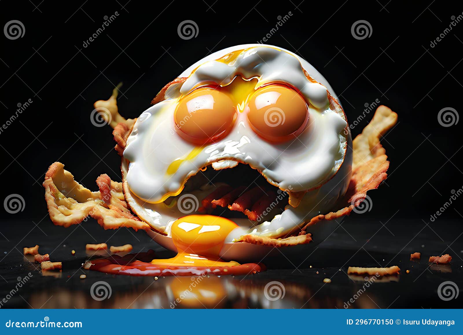 Angry Fried Egg Humorous Visual Delight Stock Illustration ...