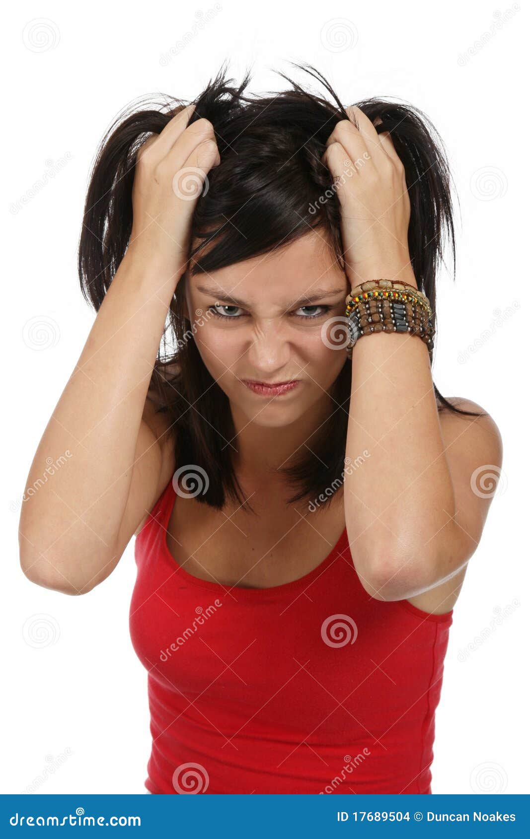 Angry and Frustrated Girl stock photo. Image of cute - 17689504