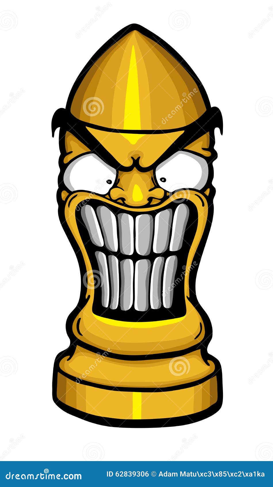 Angry funny bullet stock vector. Illustration of colorful - 62839306