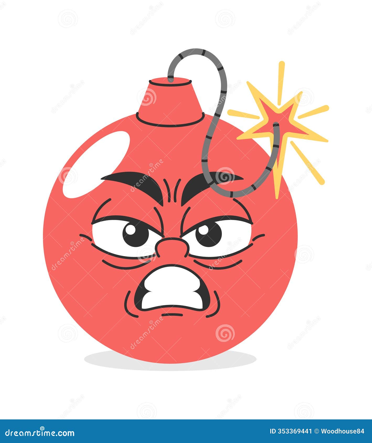 Angry Furious Bomb Explosive Character Stock Vector - Illustration of ...