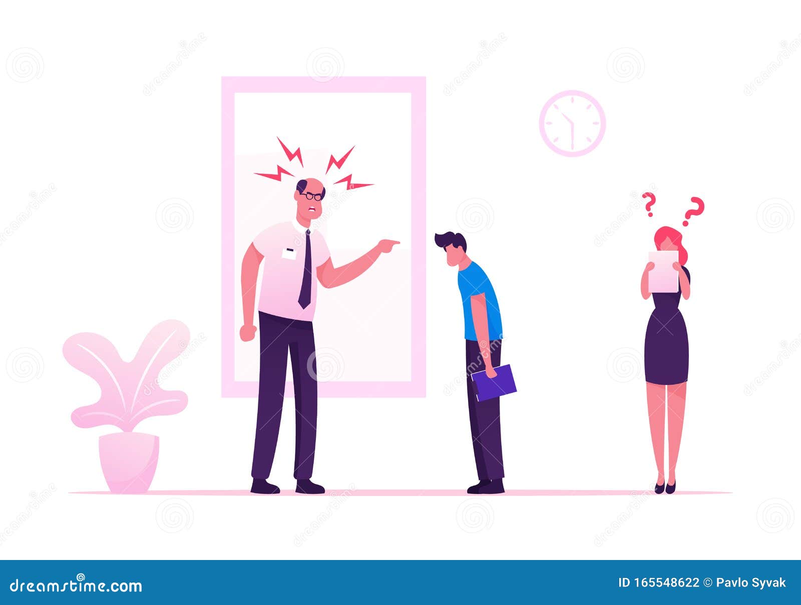 Angry Furious Boss Scolding and Rebuking Incompetent Employees in ... Angry Furious Boss Scolding and Rebuking Incompetent Employees in ...