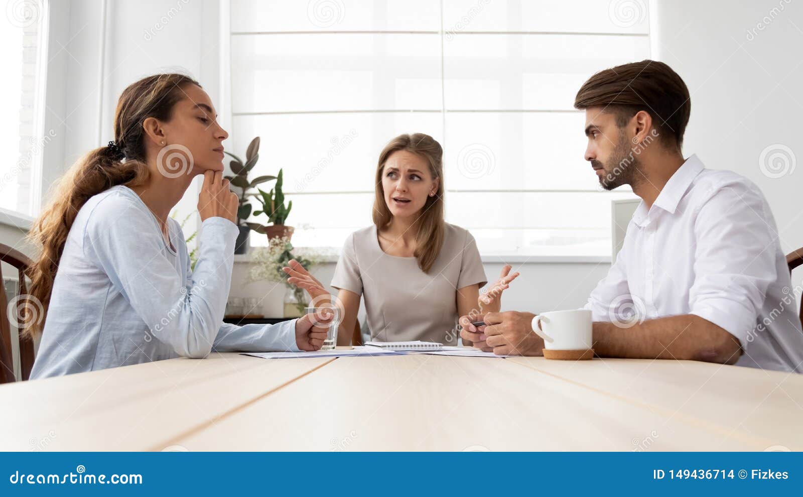 Angry Furious Female Boss Scolding Employees for Bad Work Stock Photo ... Angry Furious Female Boss Scolding Employees for Bad Work Stock Photo ...