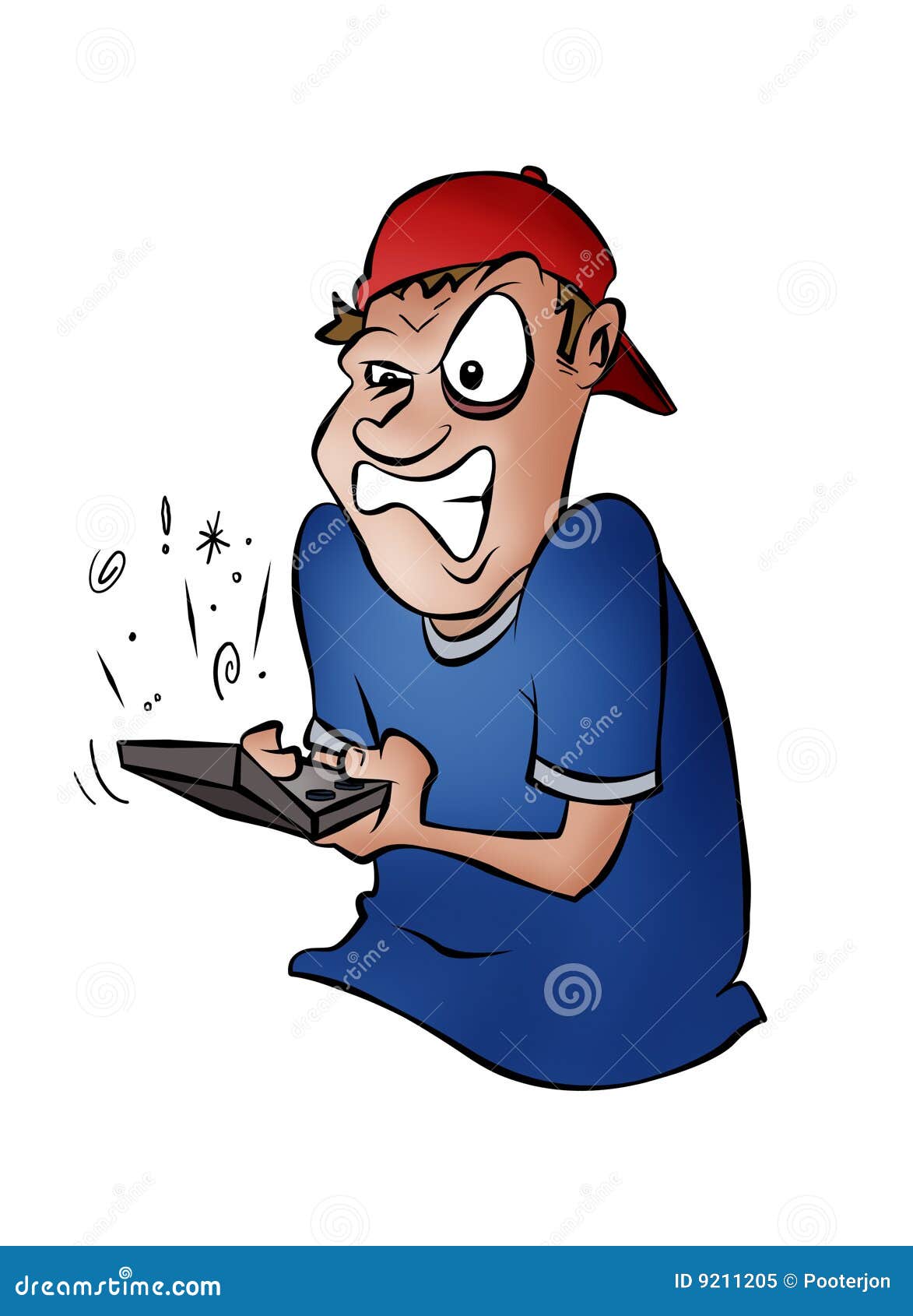 Angry Gamer stock illustration. Illustration of electronic - 9211205
