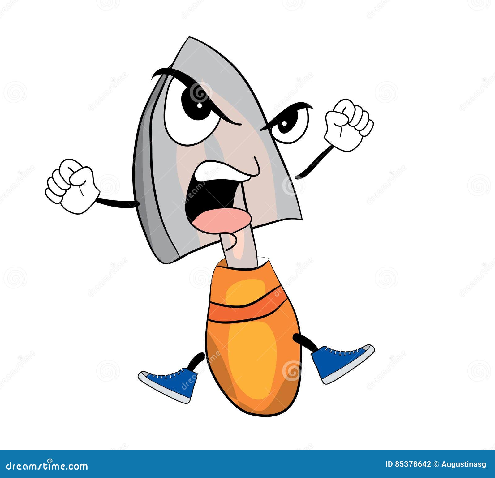 Angry Gardening Tool Cartoon Stock Illustration - Illustration of ...