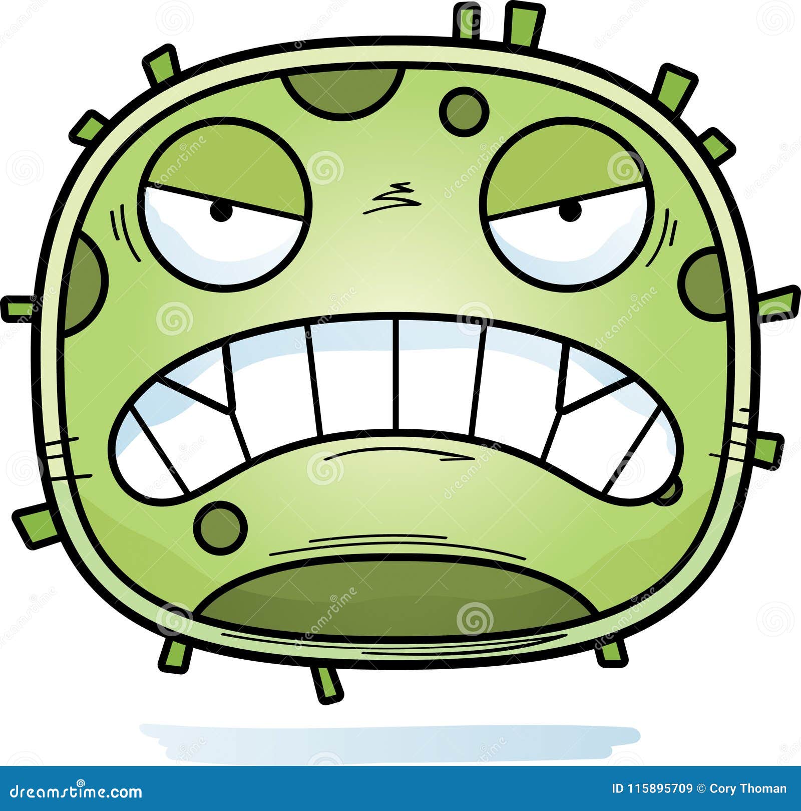 Angry Germ Microbe stock vector. Illustration of health - 115895709