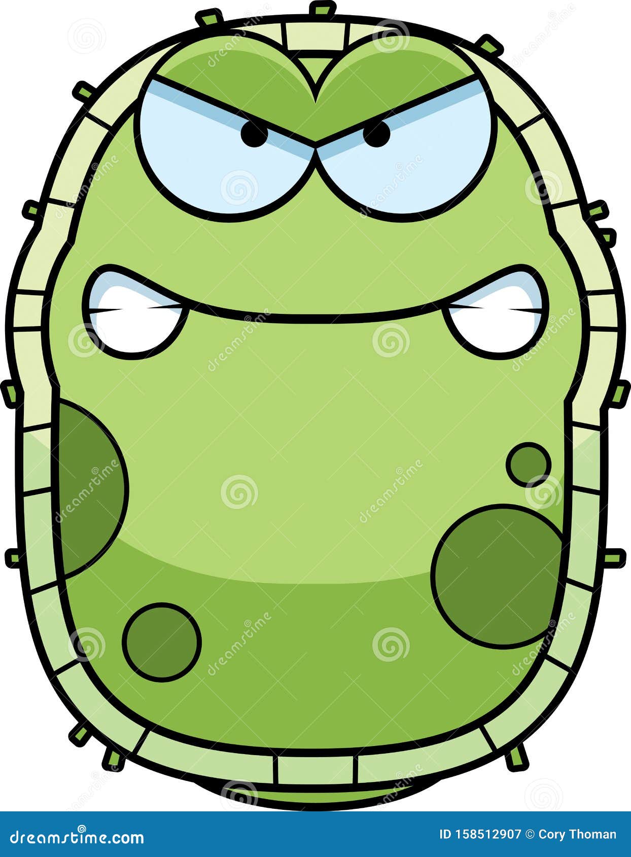 Angry Germ Microbe stock vector. Illustration of clip - 158512907