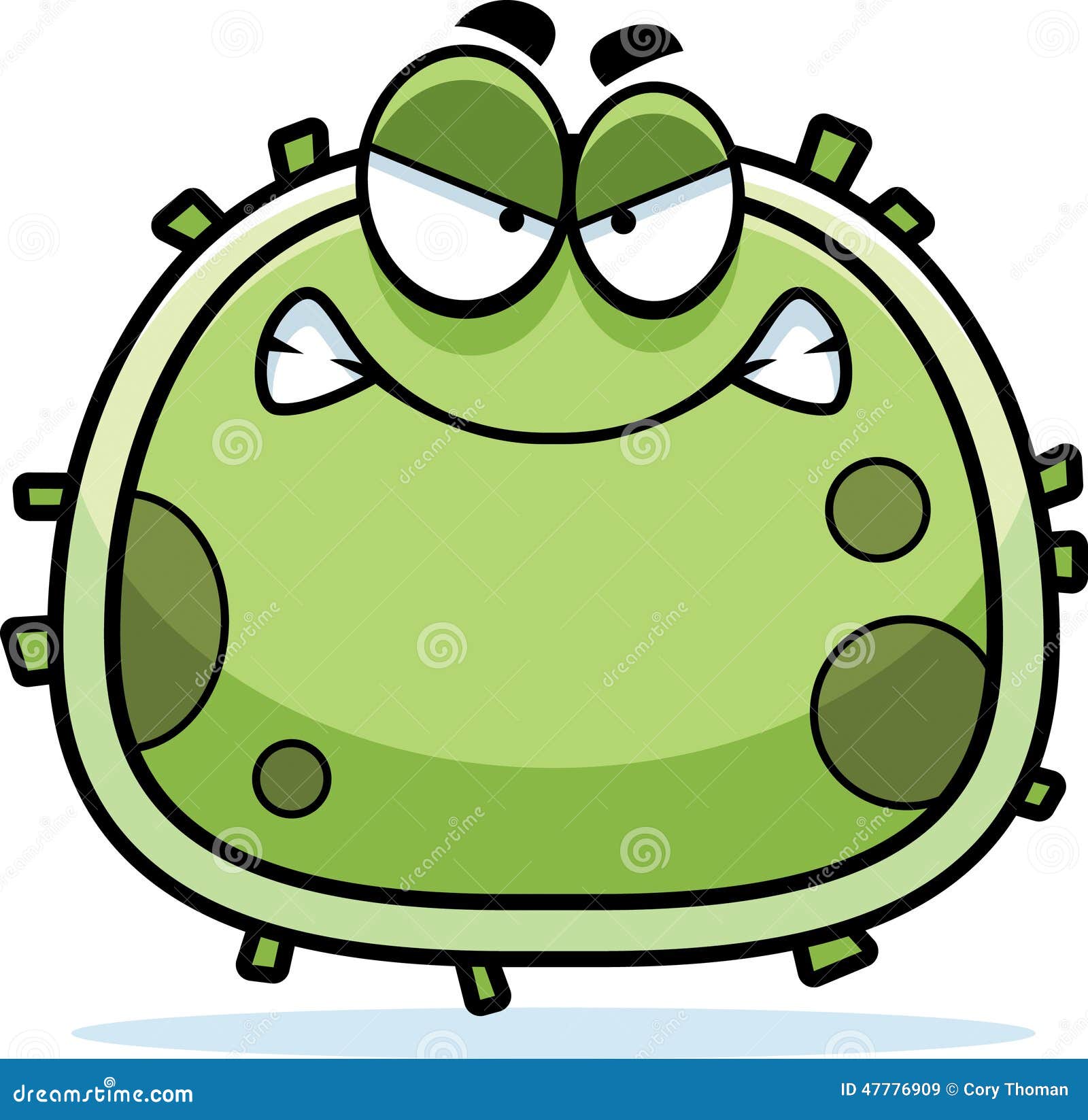 Angry Germ Microbe stock vector. Illustration of body - 47776909