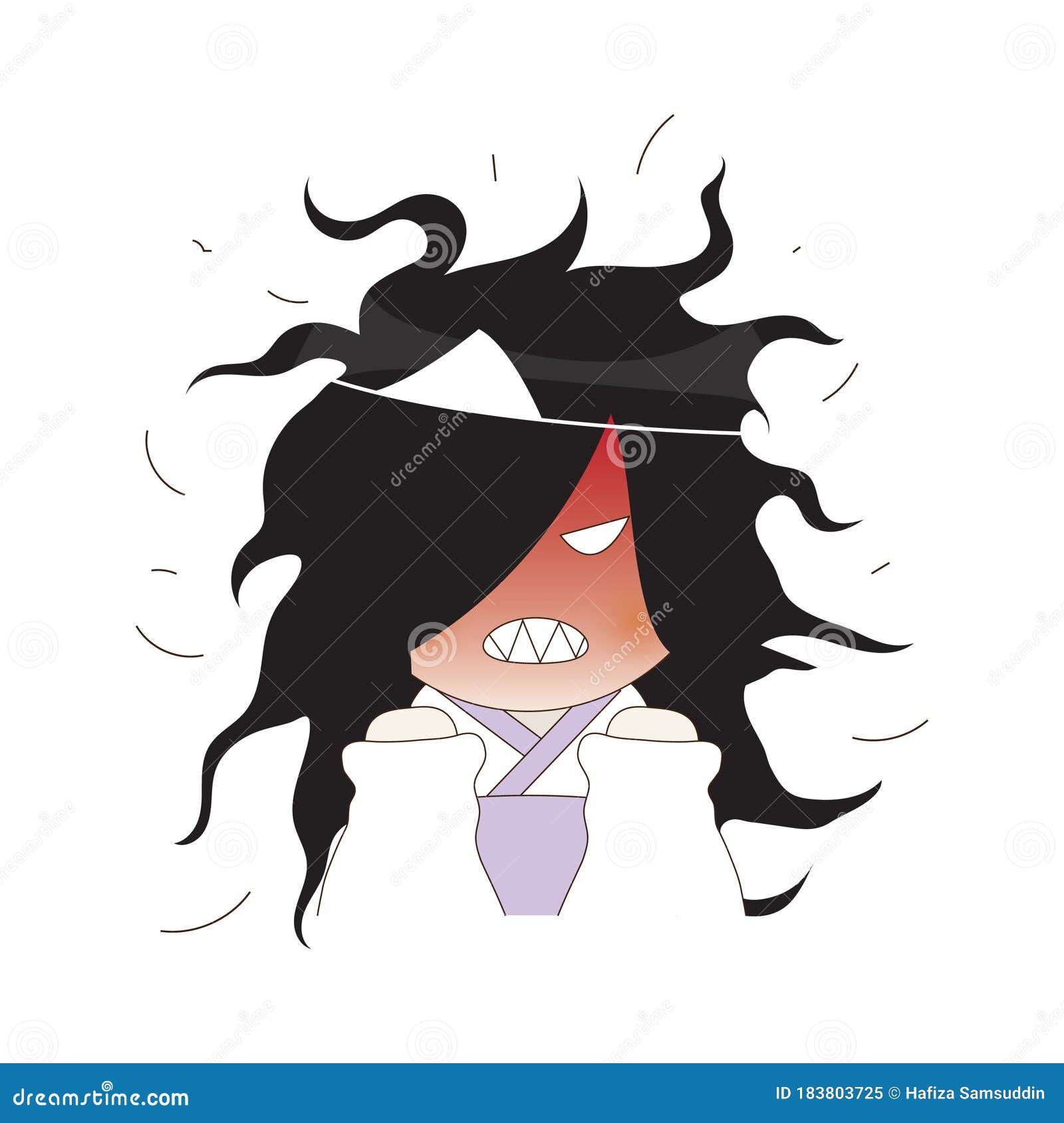 Angry Ghost. Vector Illustration Decorative Background Design Stock ...