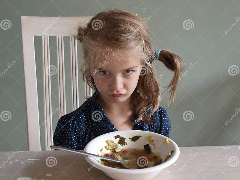 Angry girl stock photo. Image of girl, dinner, angry - 20172028