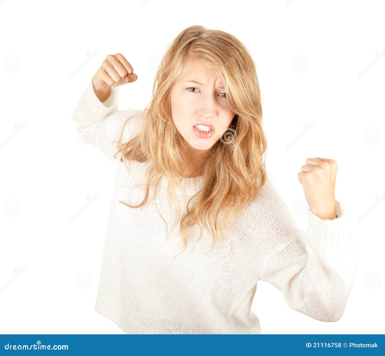 Angry girl stock photo. Image of hands, teenager, caucasian - 21116758