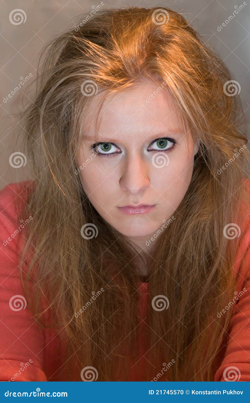 Angry girl stock photo. Image of melancholy, blond, expression - 21745570