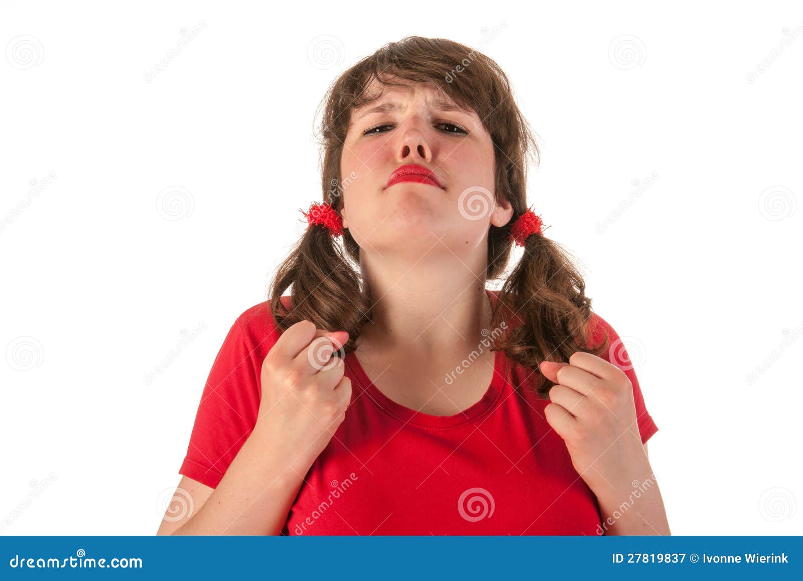 Angry girl stock image. Image of aggressive, brunette - 27819837