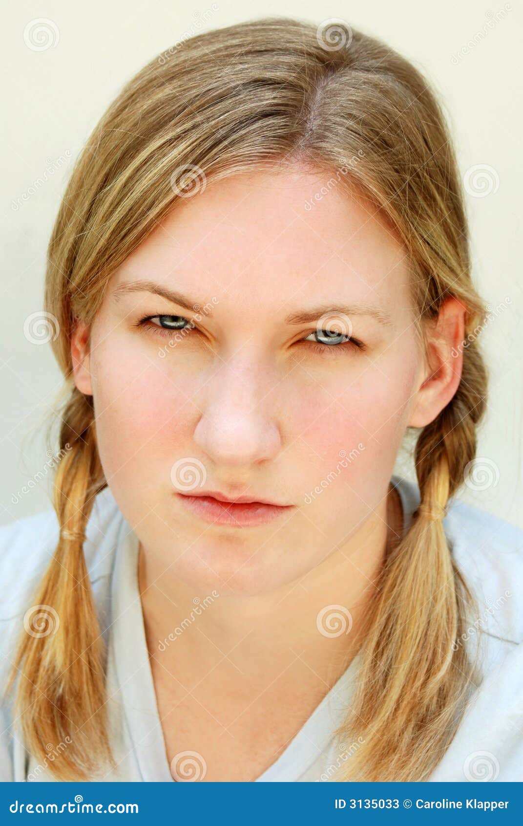Angry Girl stock image. Image of blond, female, young - 3135033