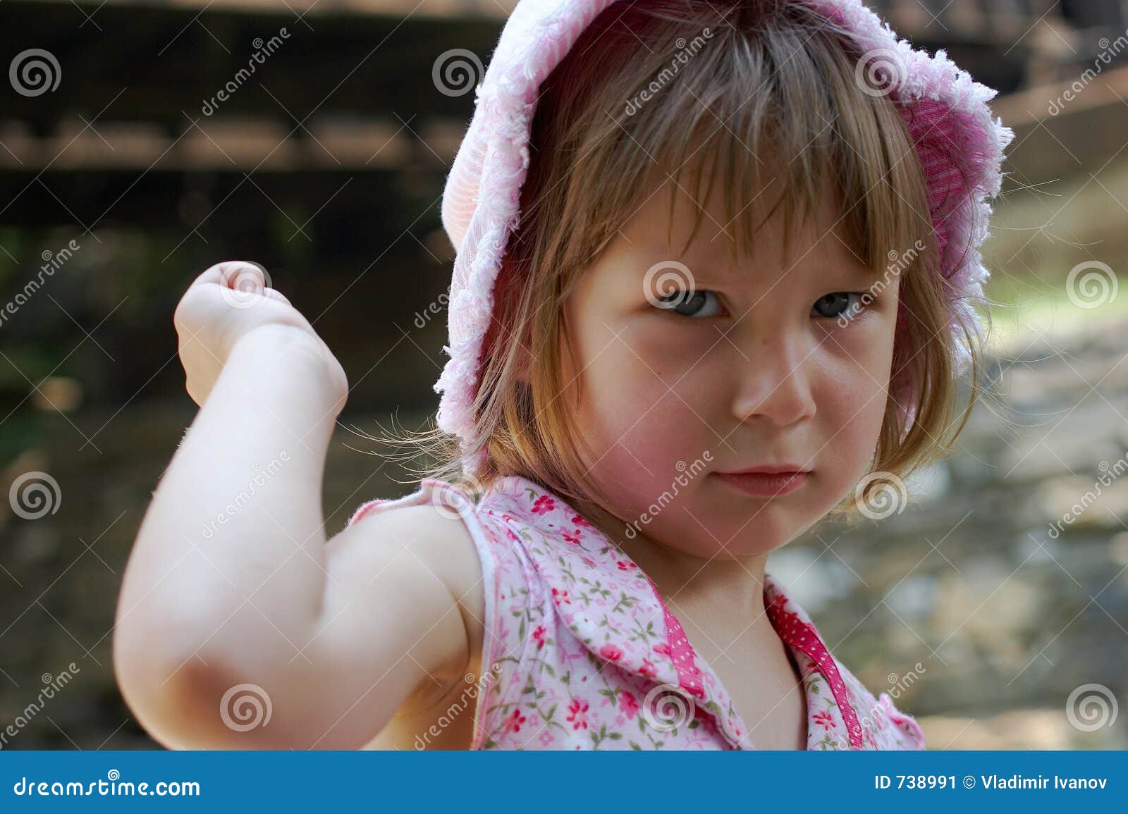 Angry Girl stock image. Image of fist, incensed, face, eyes - 738991