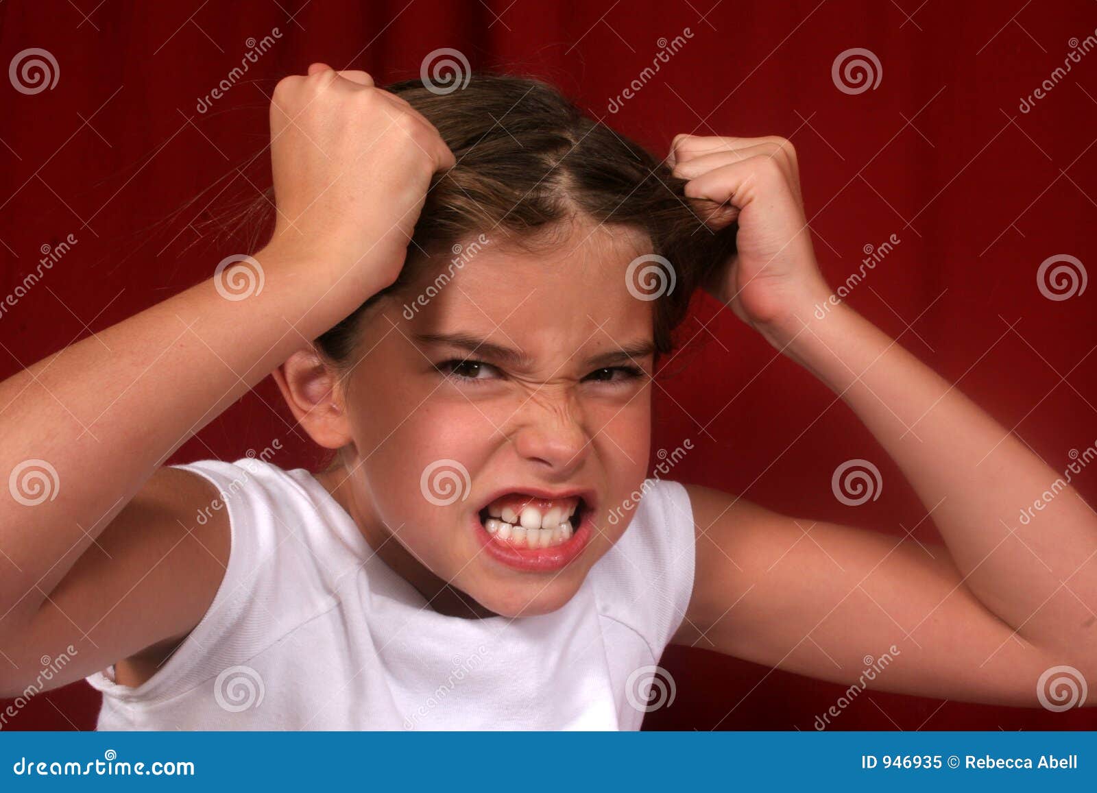 Angry Girl stock image. Image of youthful, pull, frustrated - 946935