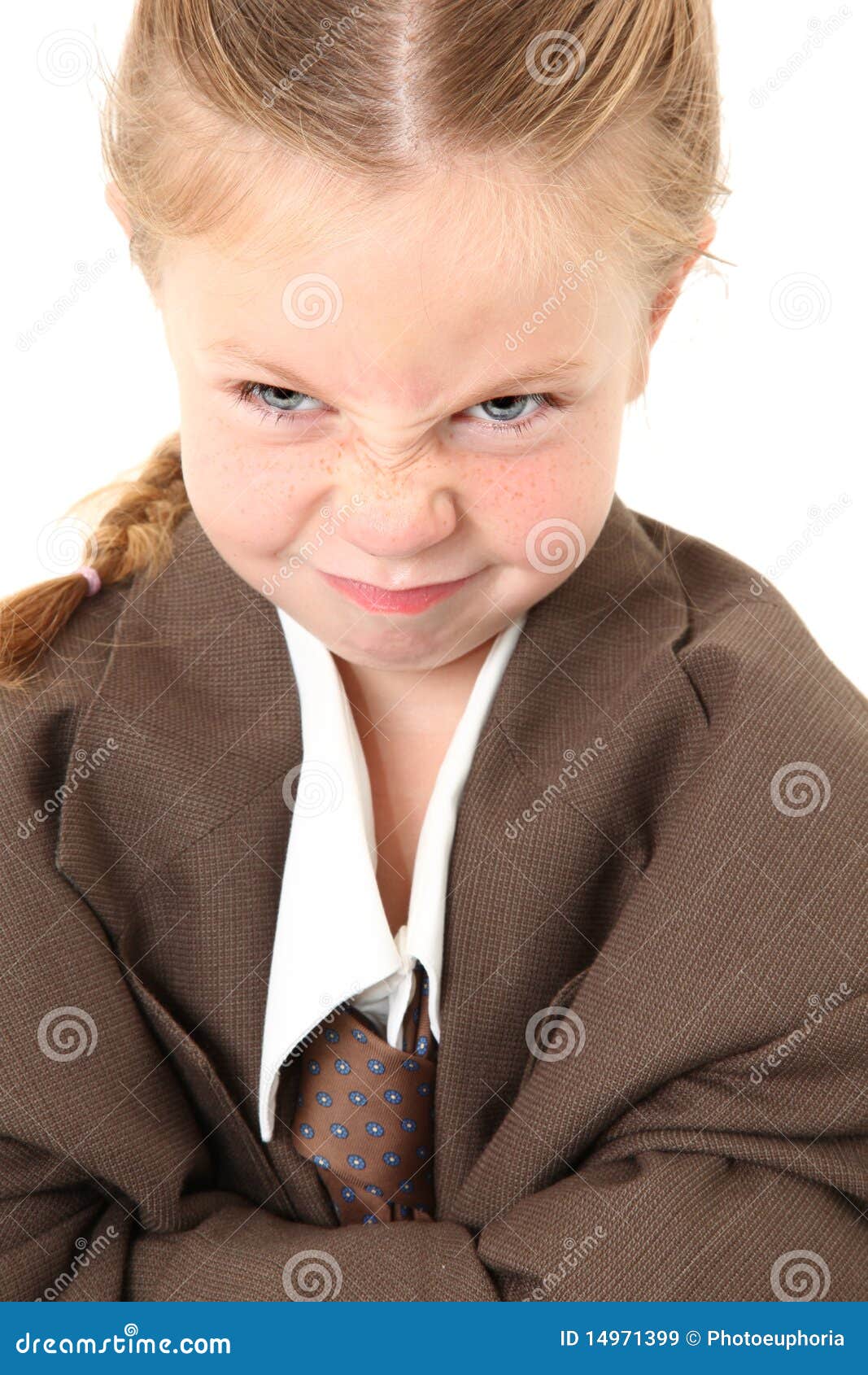 Angry Girl in Bagg Suit stock image. Image of american - 14971399