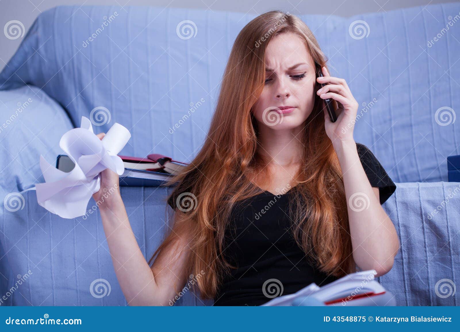 Angry Girl Doesn T Want To Study Stock Image - Image of high ...