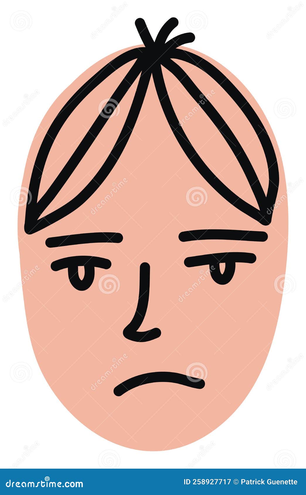 Angry girl, icon stock vector. Illustration of girl - 258927717