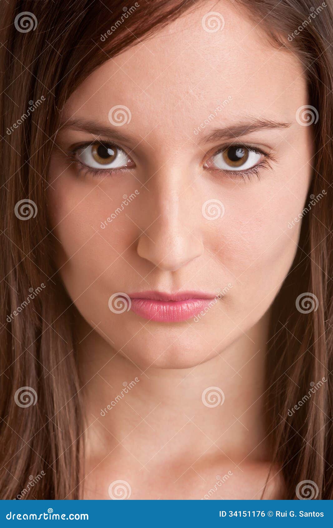 Angry Girl stock photo. Image of head, fashion, depression - 34151176