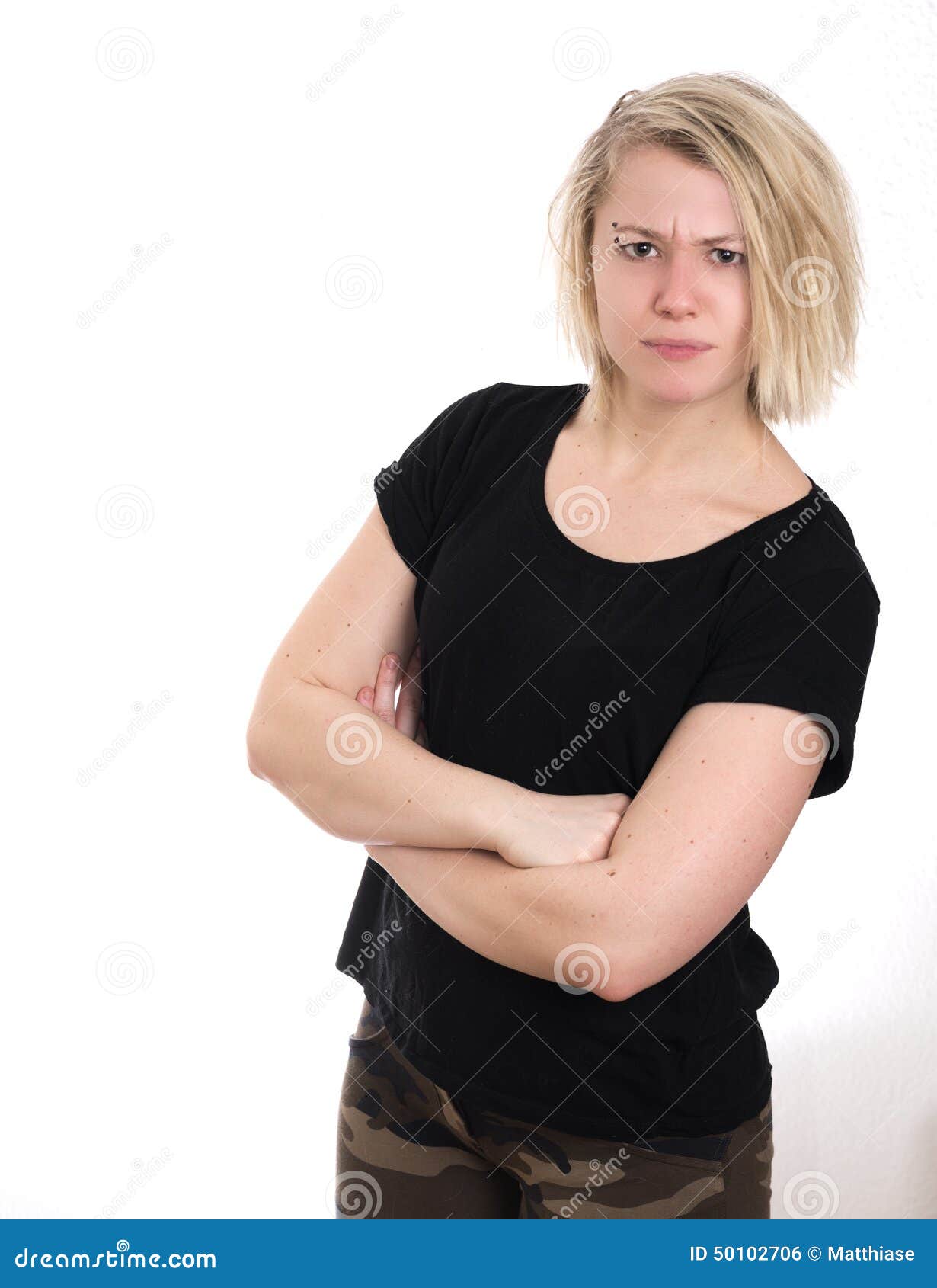 Angry Girl Portrait Stock Photo - Image: 50102706