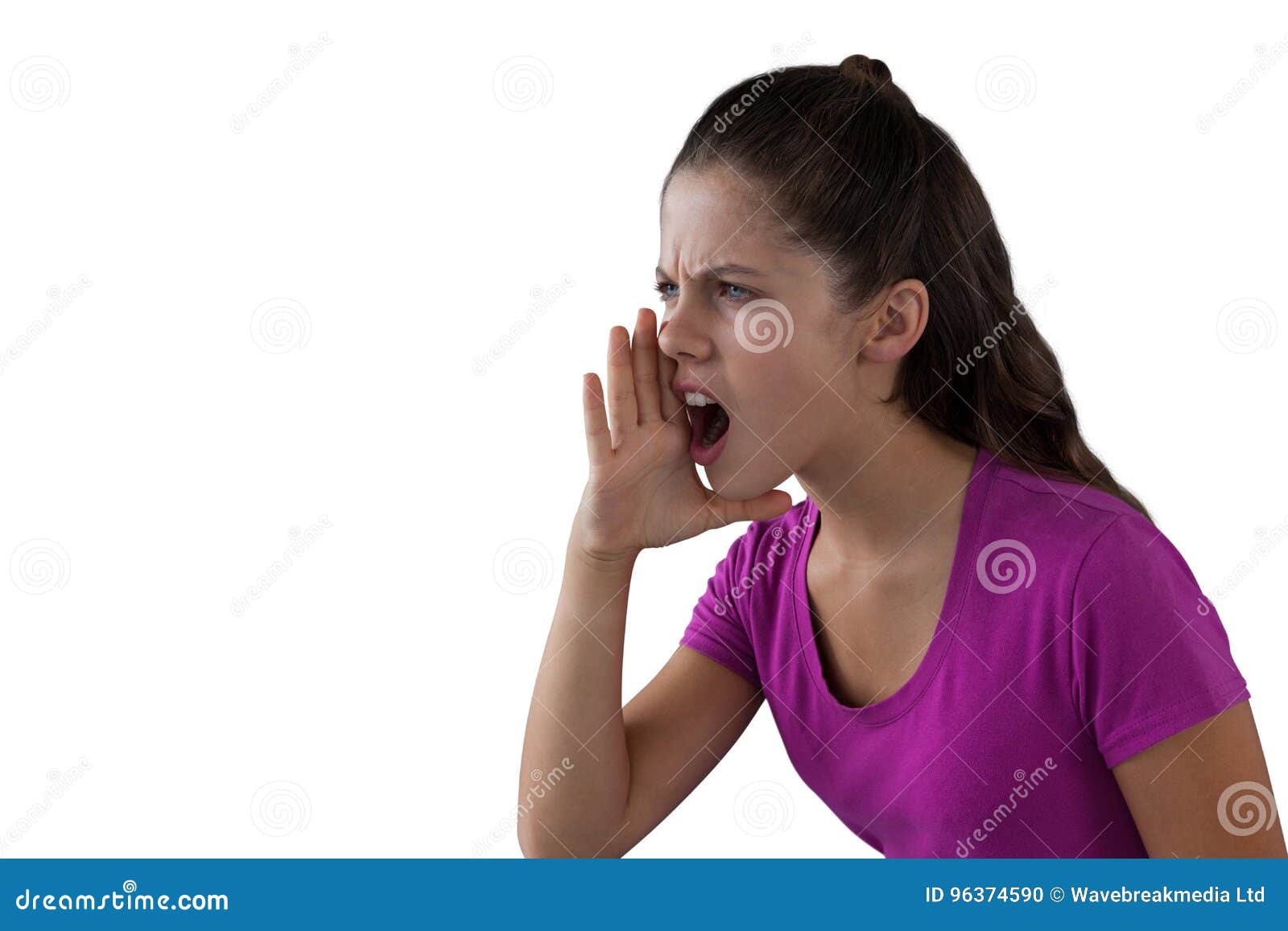 Angry girl screaming stock photo. Image of childhood - 96374590