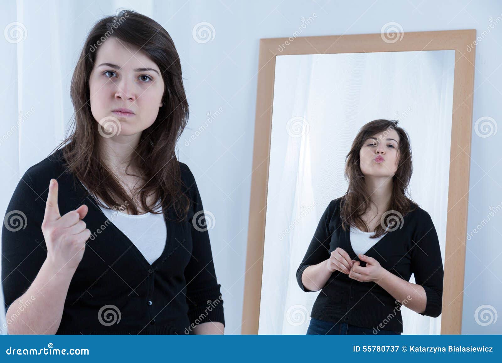 Angry girl shaking finger stock image. Image of attractive - 55780737
