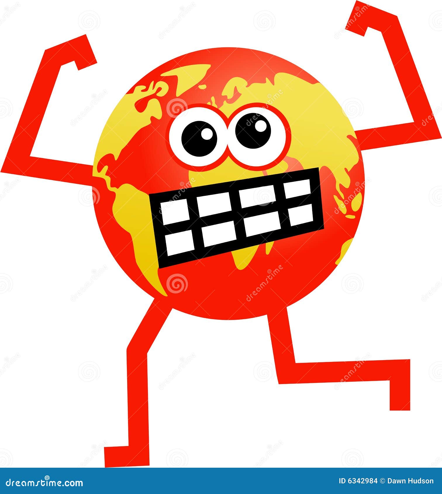 Angry World Globe Cartoon Royalty-Free Illustration | CartoonDealer.com ...