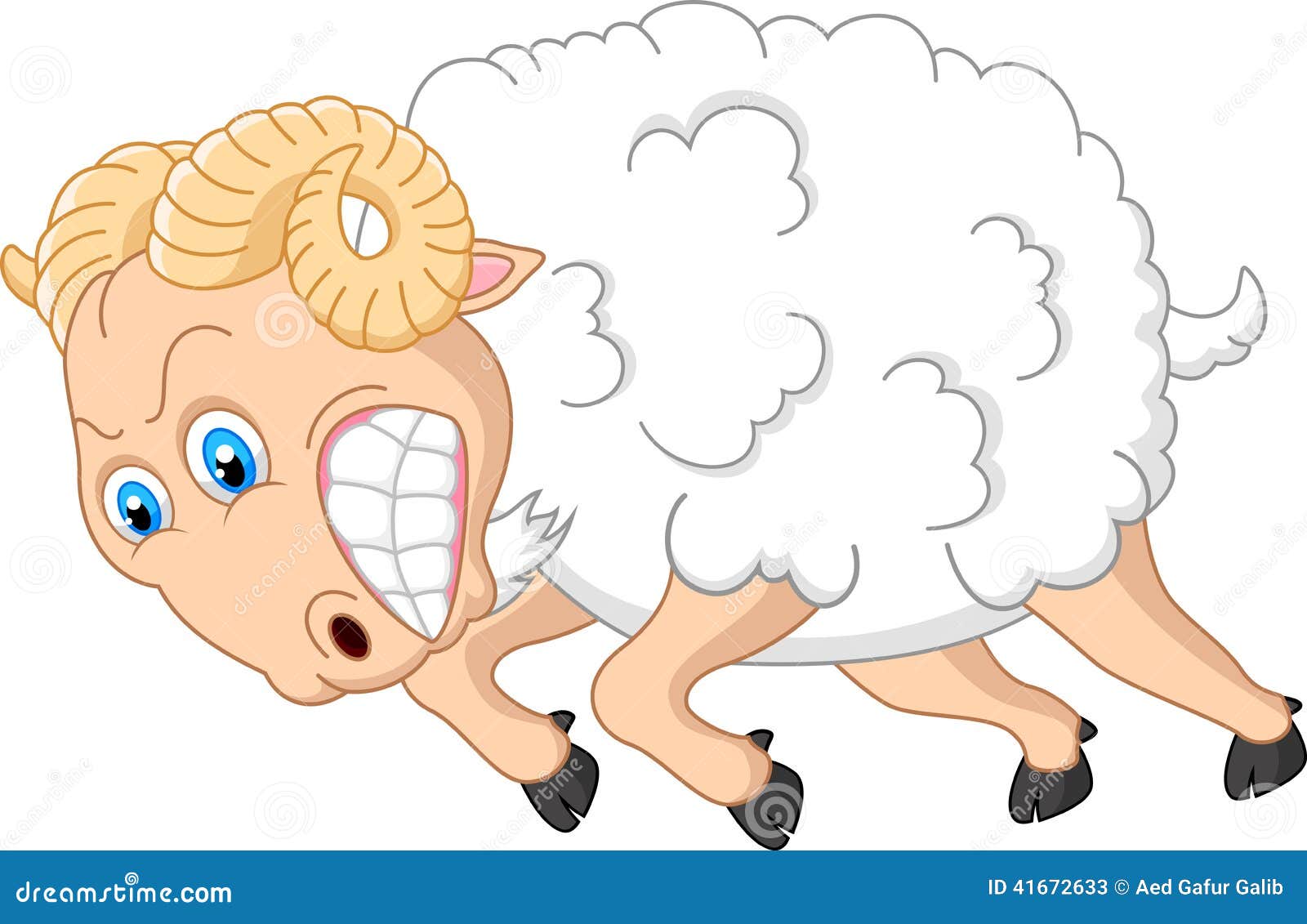 Angry Goat Cartoon Vector Illustration | CartoonDealer.com #47434544
