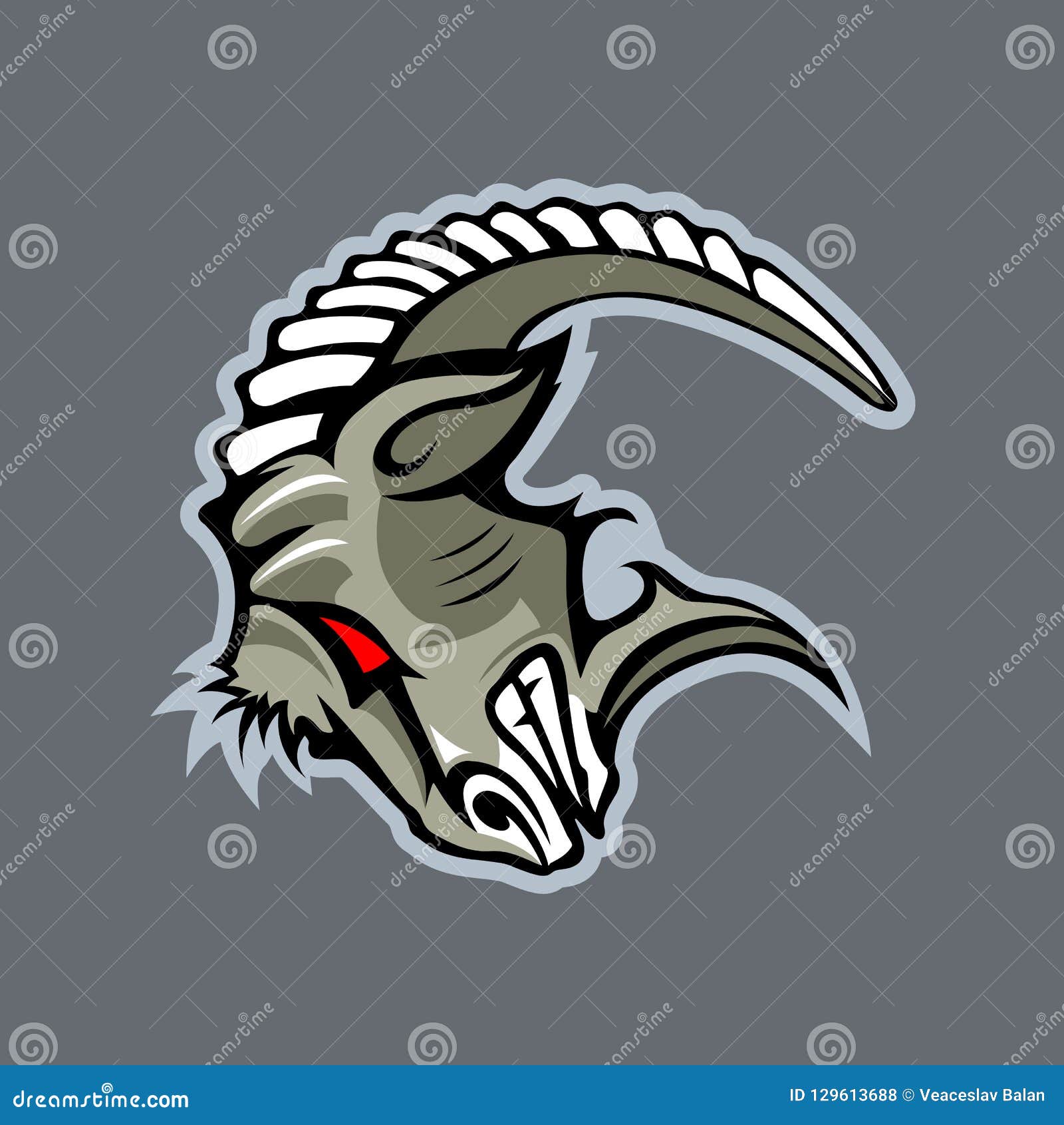 Angry Goat Cartoon Vector Illustration | CartoonDealer.com #47434544