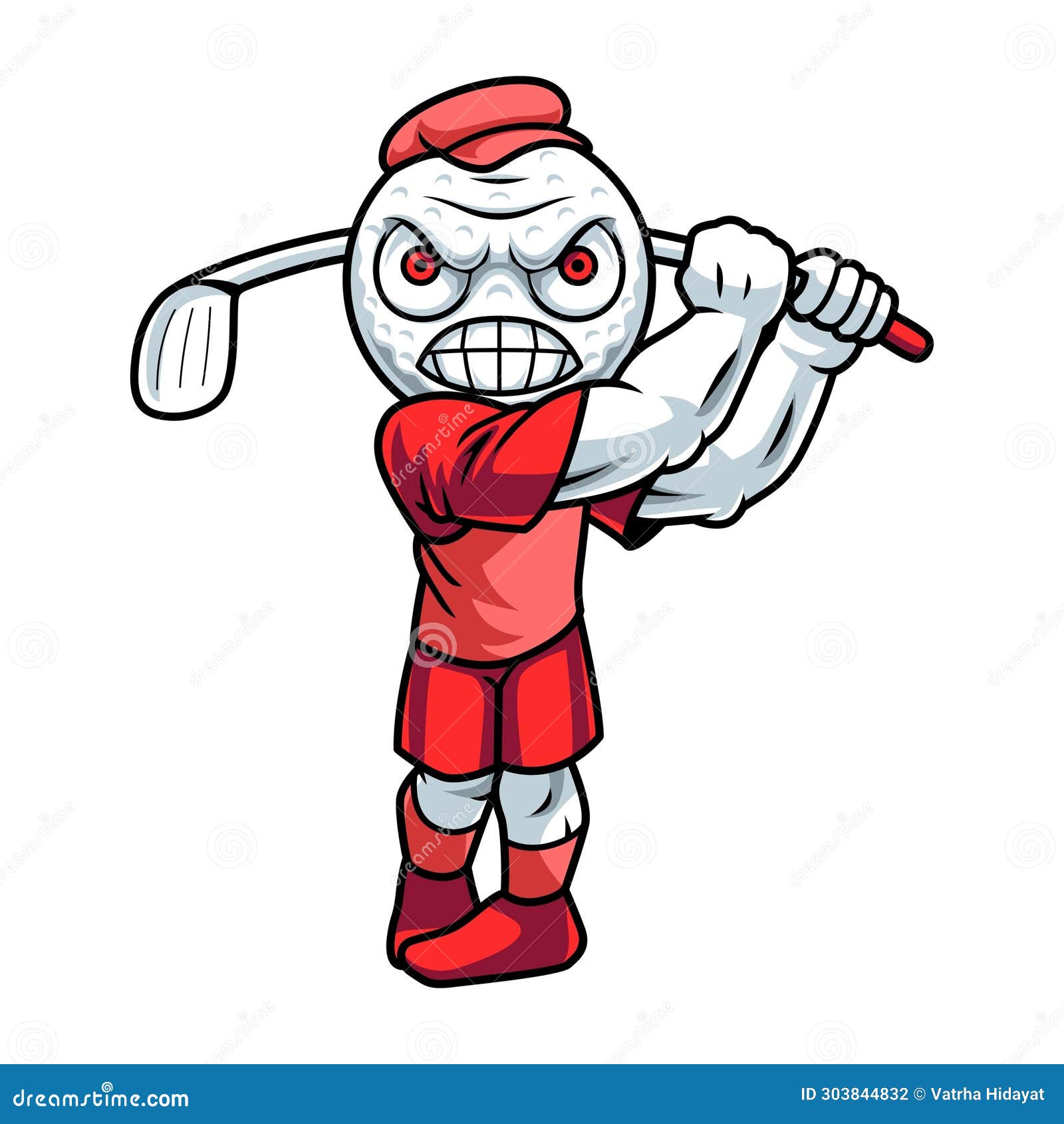 Angry Golf Player Illustration Stock Illustration - Illustration of ...