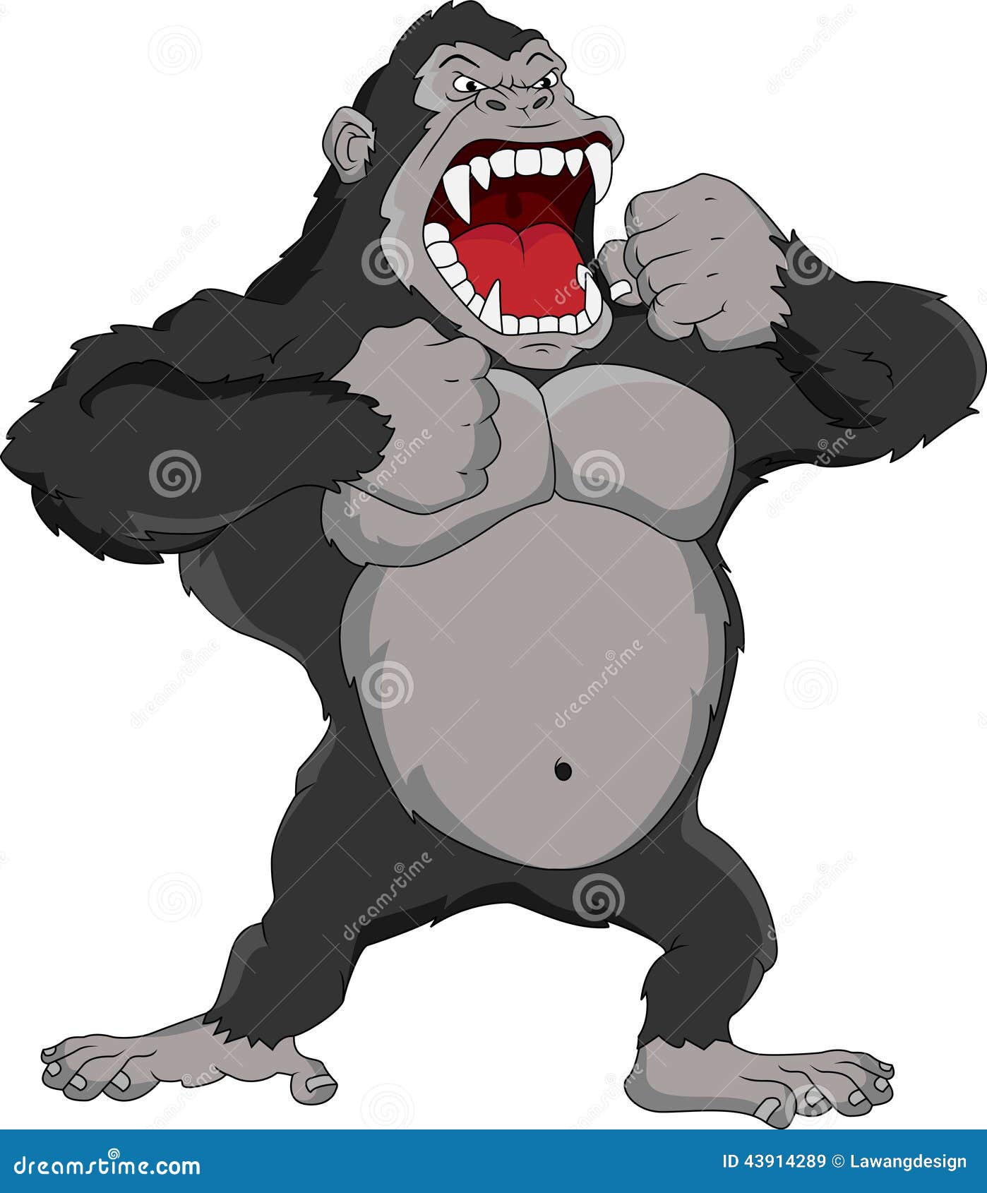 Roaring Gorilla Cartoon