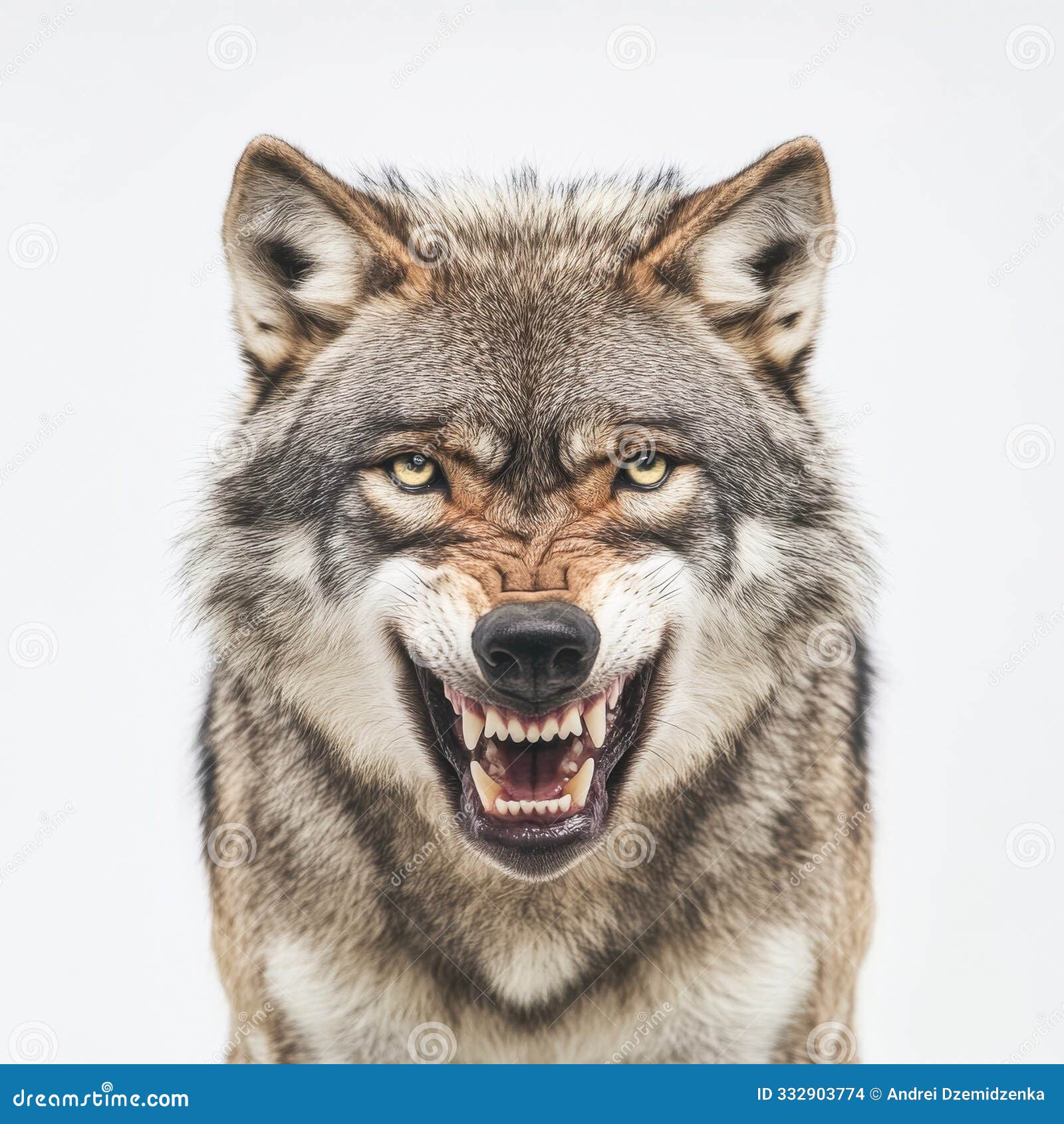 An Angry Gray Wolf& X27;s Face on a Transparent Background Stock Photo ...