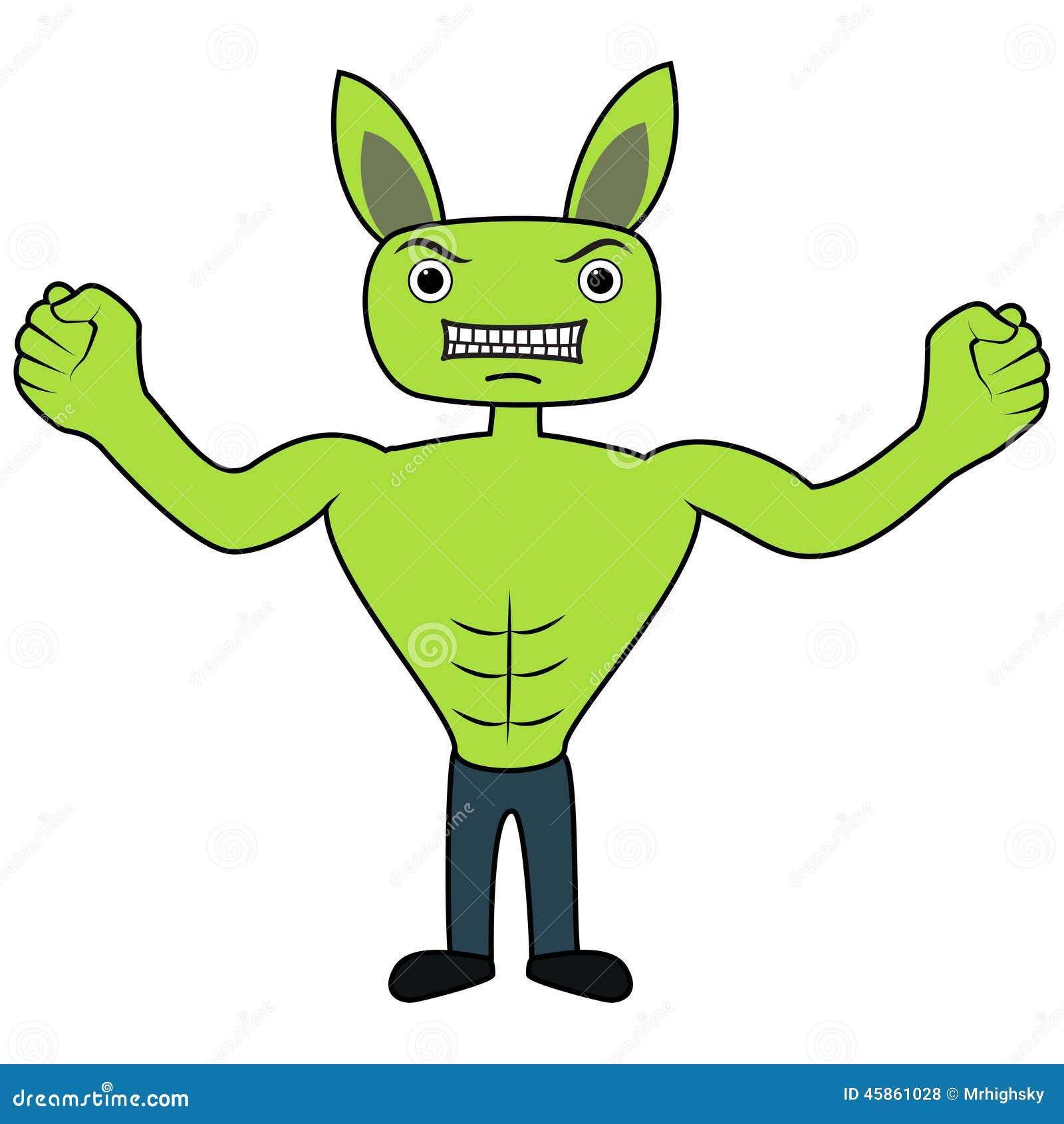 Angry Green Cartoon stock vector. Illustration of vector - 45861028