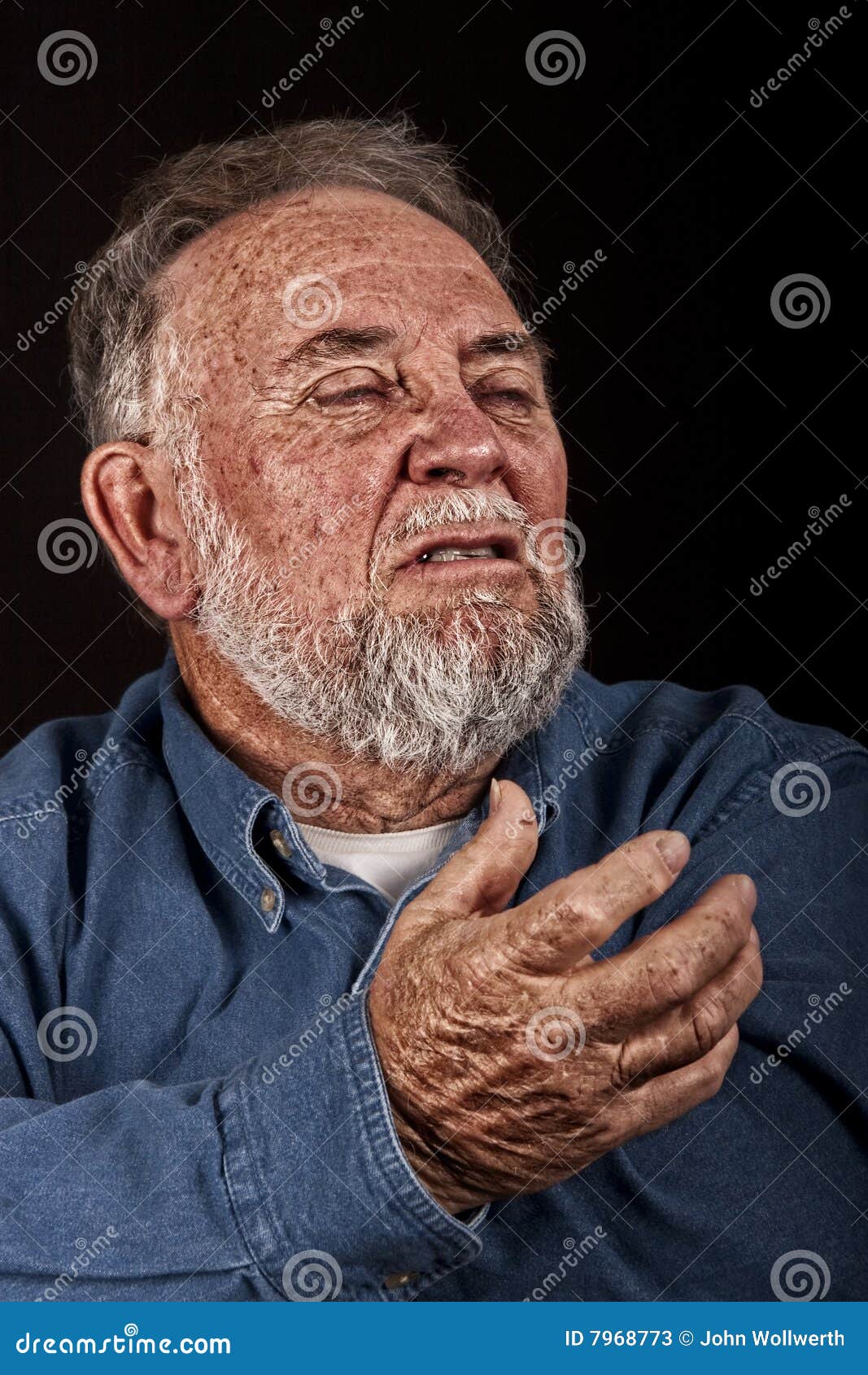 Angry grieving old man stock image. Image of caucasian - 7968773