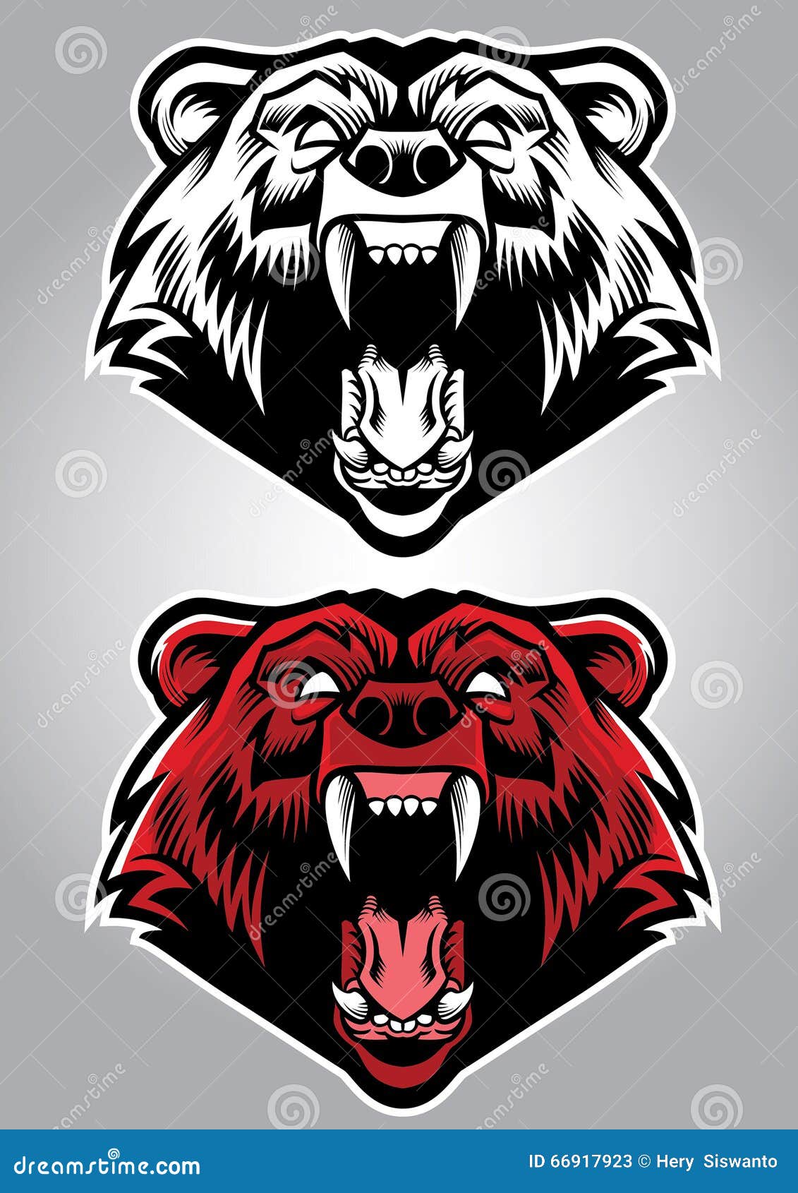 Bear Mascot Logo. Bear Head Isolated Vector. Bear Vector Detailed ...