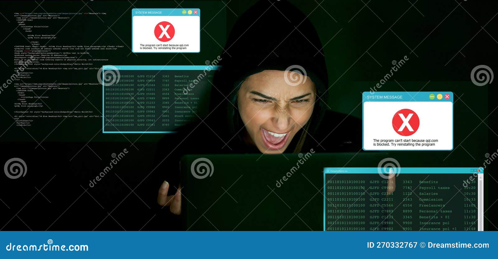 Angry Hacking And Hacker Man For Cyber Security Coding Software 1407
