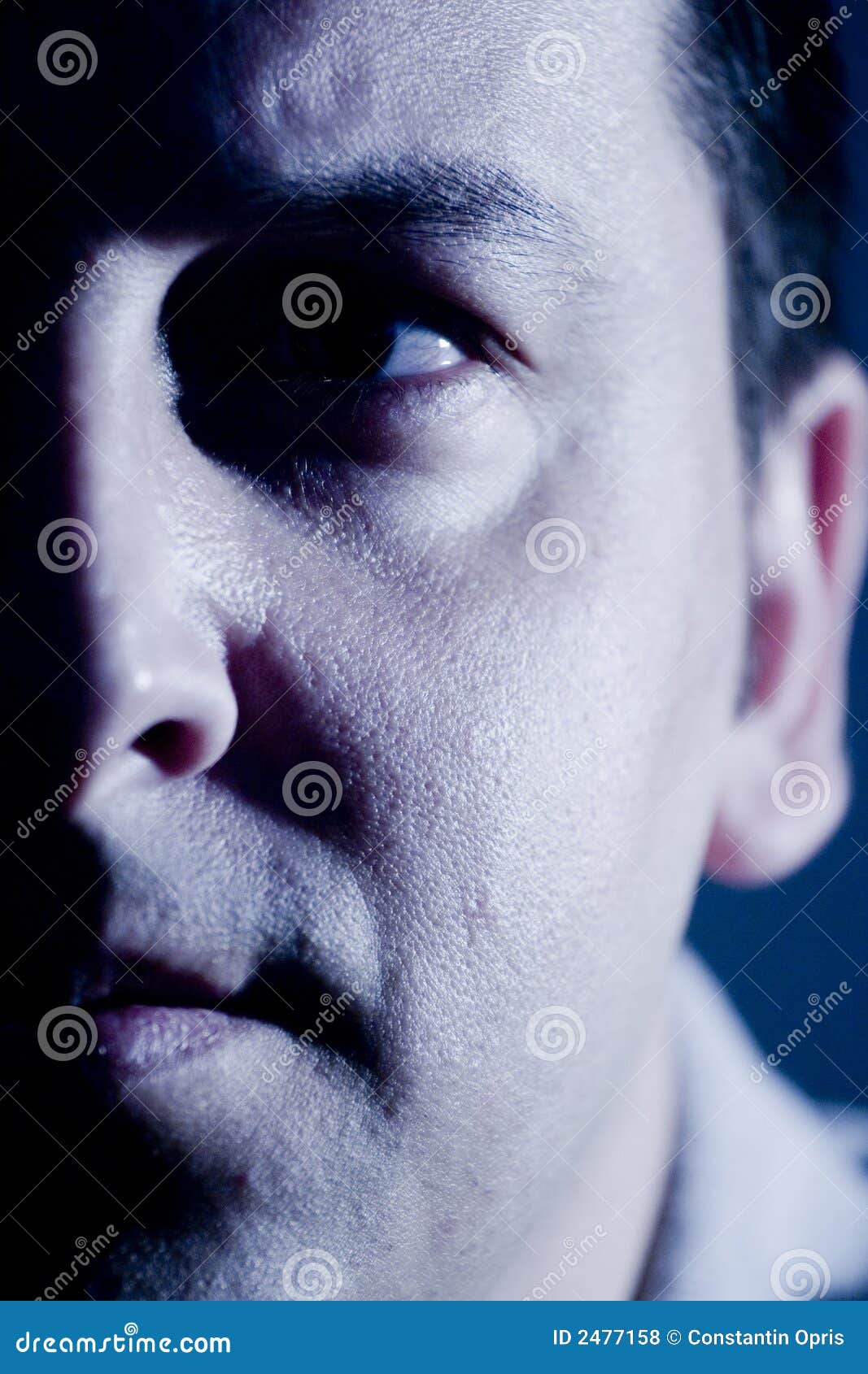 Angry Half Naked Man Having Problems And Hitting The Wall Royalty-Free ...