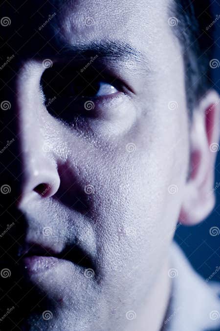 Angry half face stock photo. Image of distressed, angry - 2477158