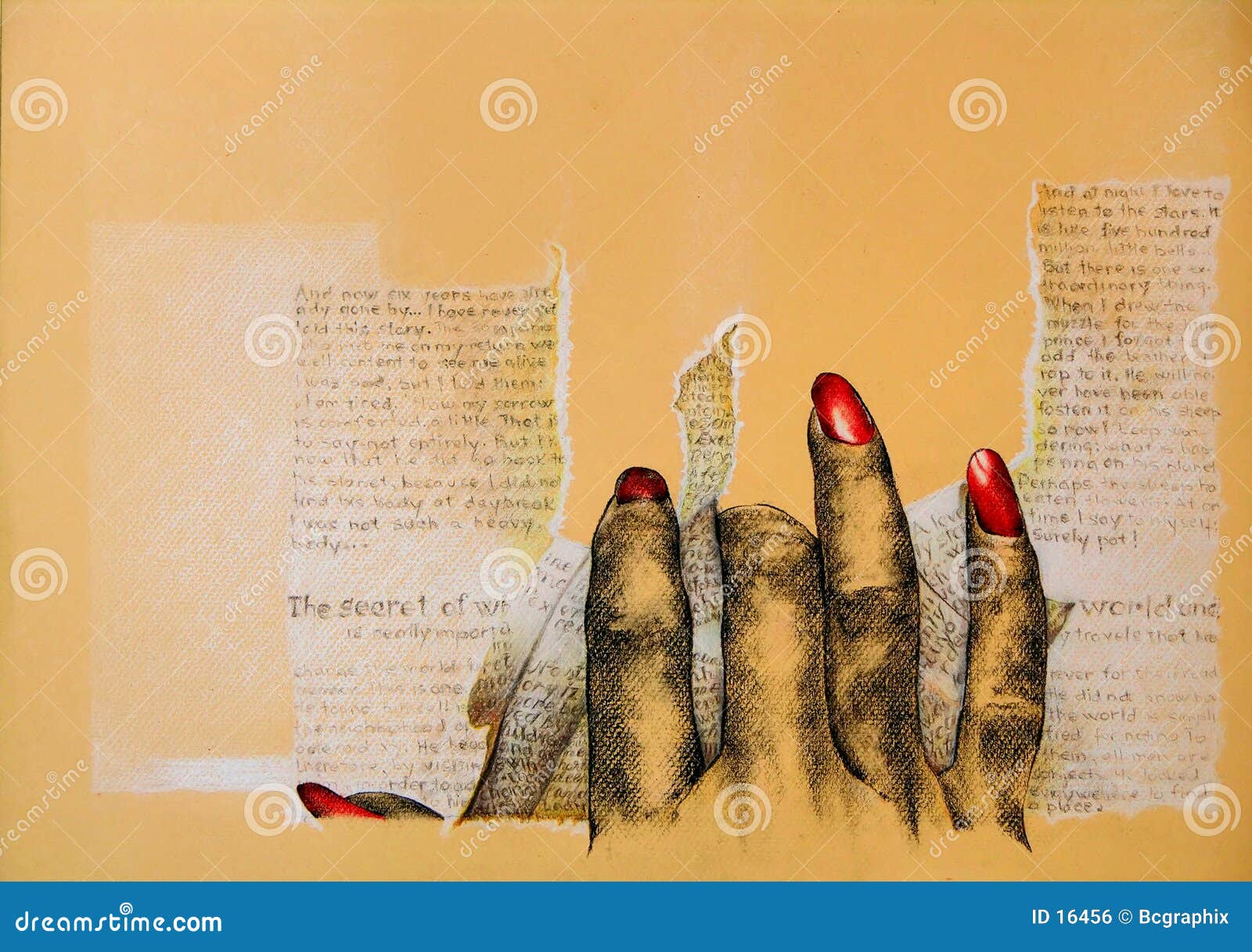 Angry hand stock illustration. Illustration of page, destroy - 16456