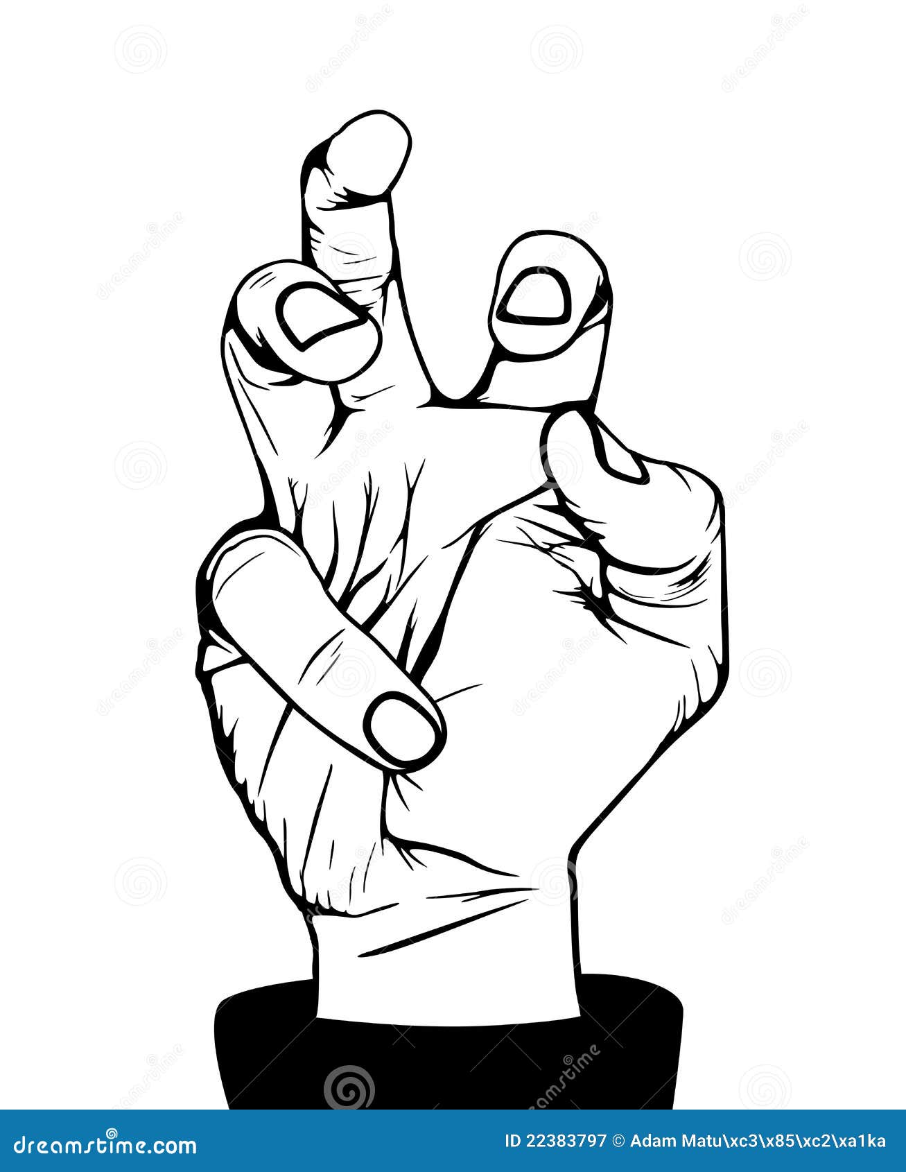 Angry Hand stock vector. Illustration of angry, pain - 22383797