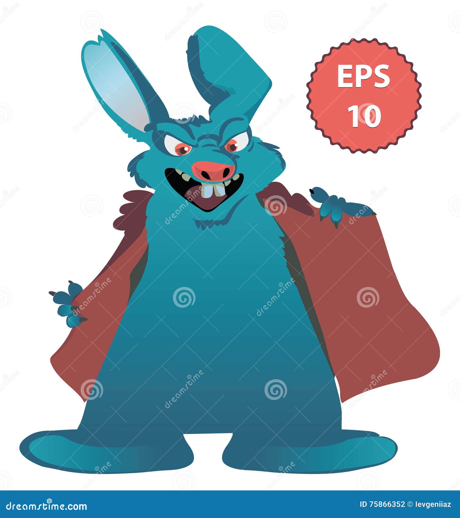 Angry hare stock vector. Illustration of animal, rabbit - 75866352