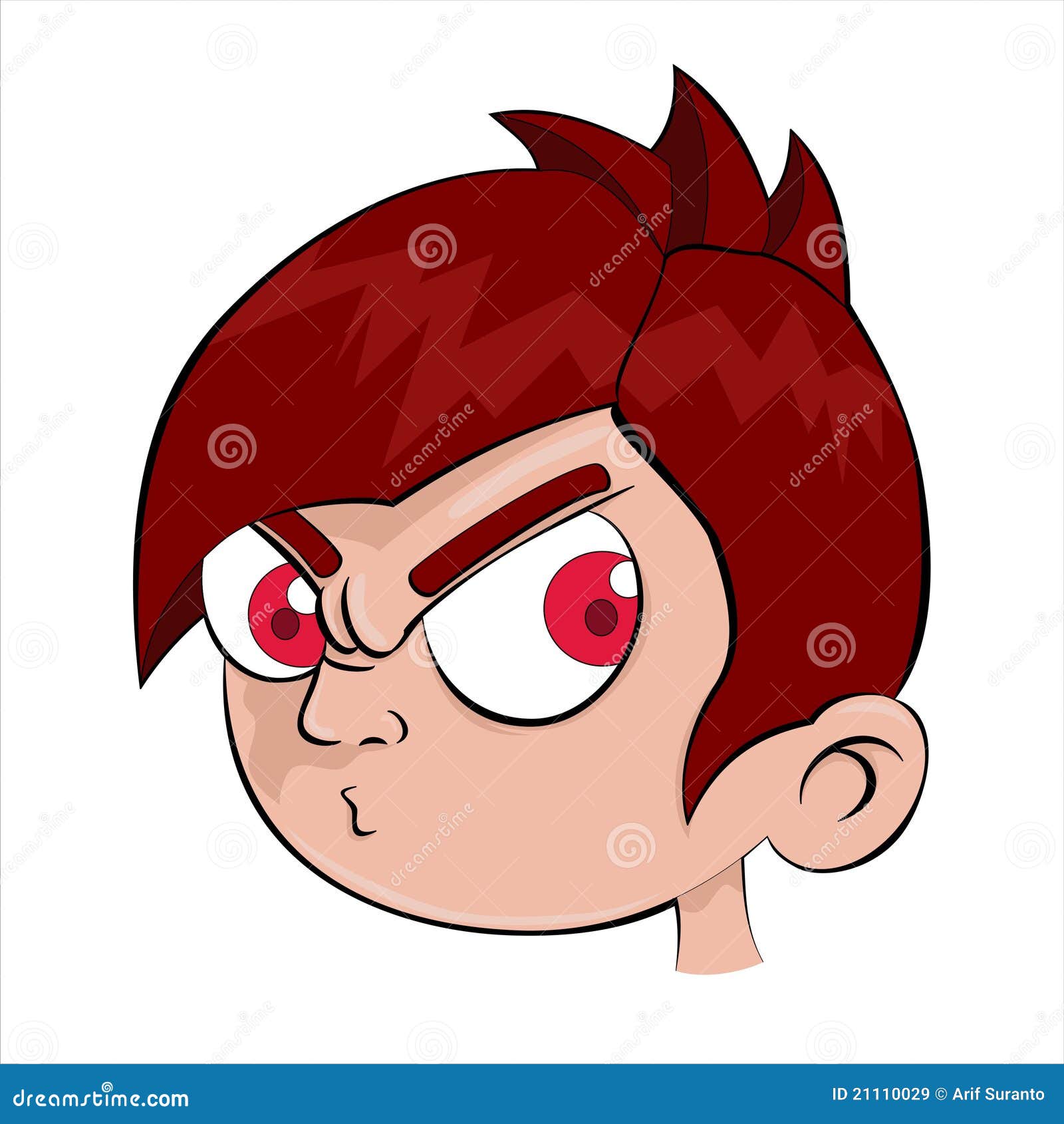 Angry head stock vector. Illustration of isolated, emotion - 21110029