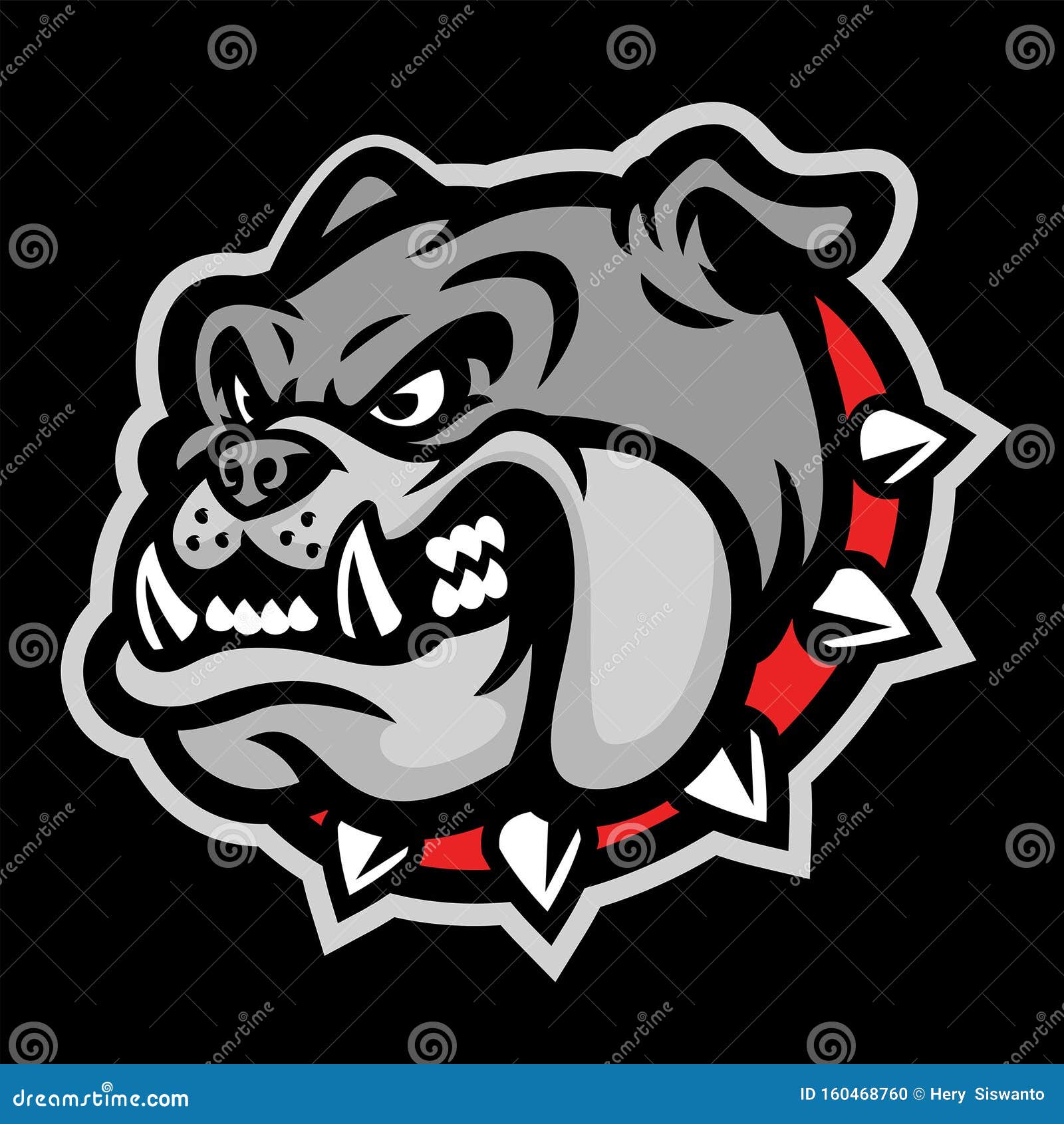 Angry Head Mascot of Bulldog Stock Vector - Illustration of friendly ...