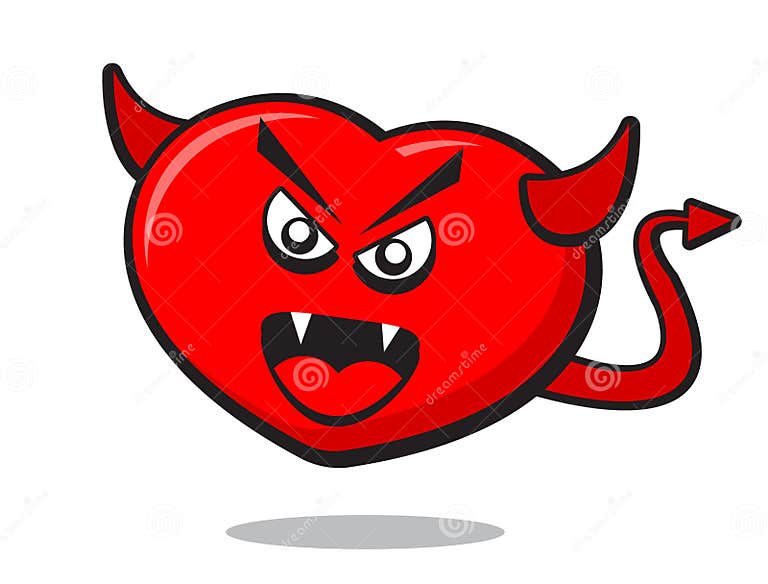 Angry heart stock vector. Illustration of cartoon, fateful - 22654976