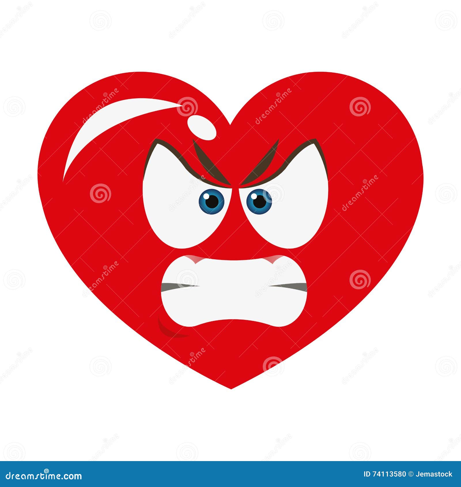 Angry heart cartoon icon stock illustration. Illustration of collection ...