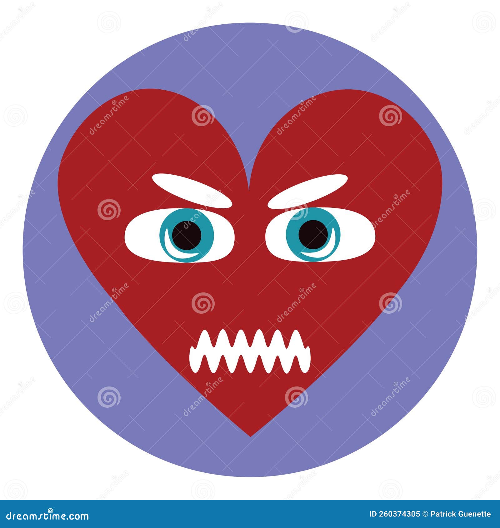 Angry Heart Lollipop Mascot Cartoon | CartoonDealer.com #120098827