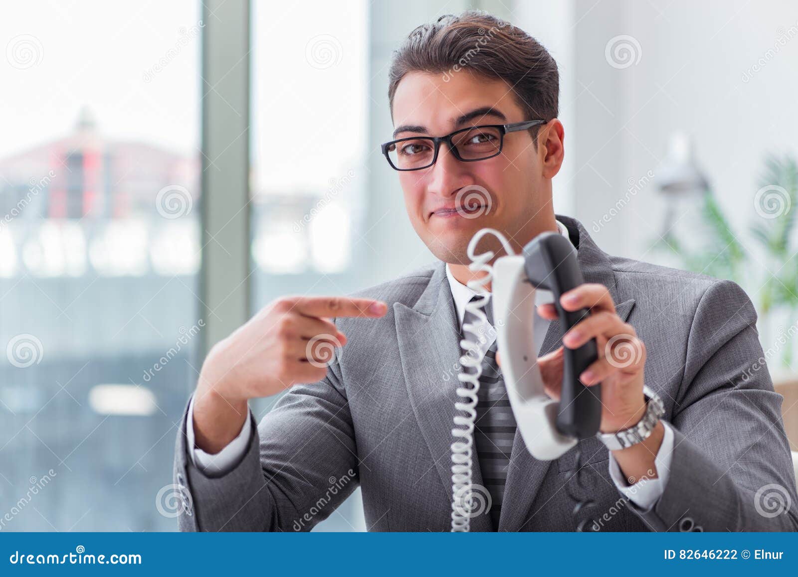 The Angry Helpdesk Operator in the Office Stock Photo - Image of ...