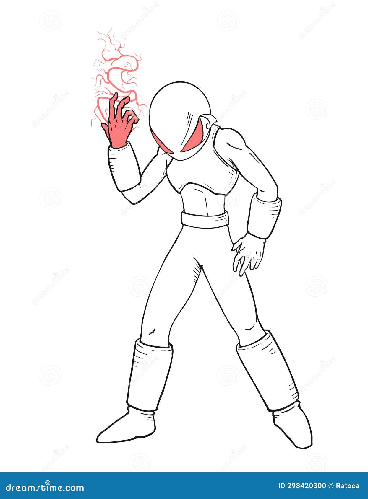 Angry hero draw stock vector. Illustration of book, comic - 298420300