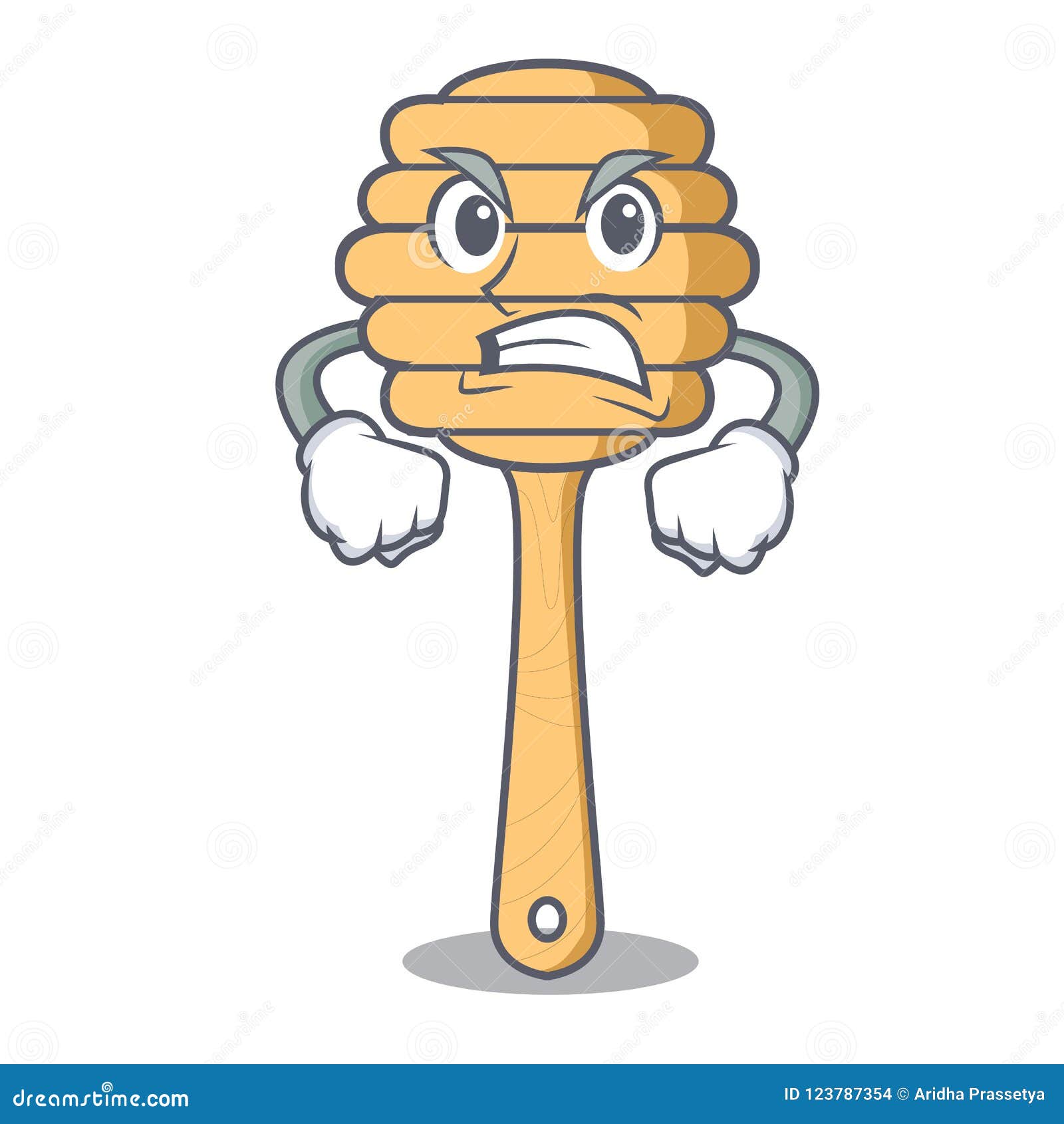 Angry Honey Spoon Mascot Cartoon Stock Vector - Illustration of natural ...
