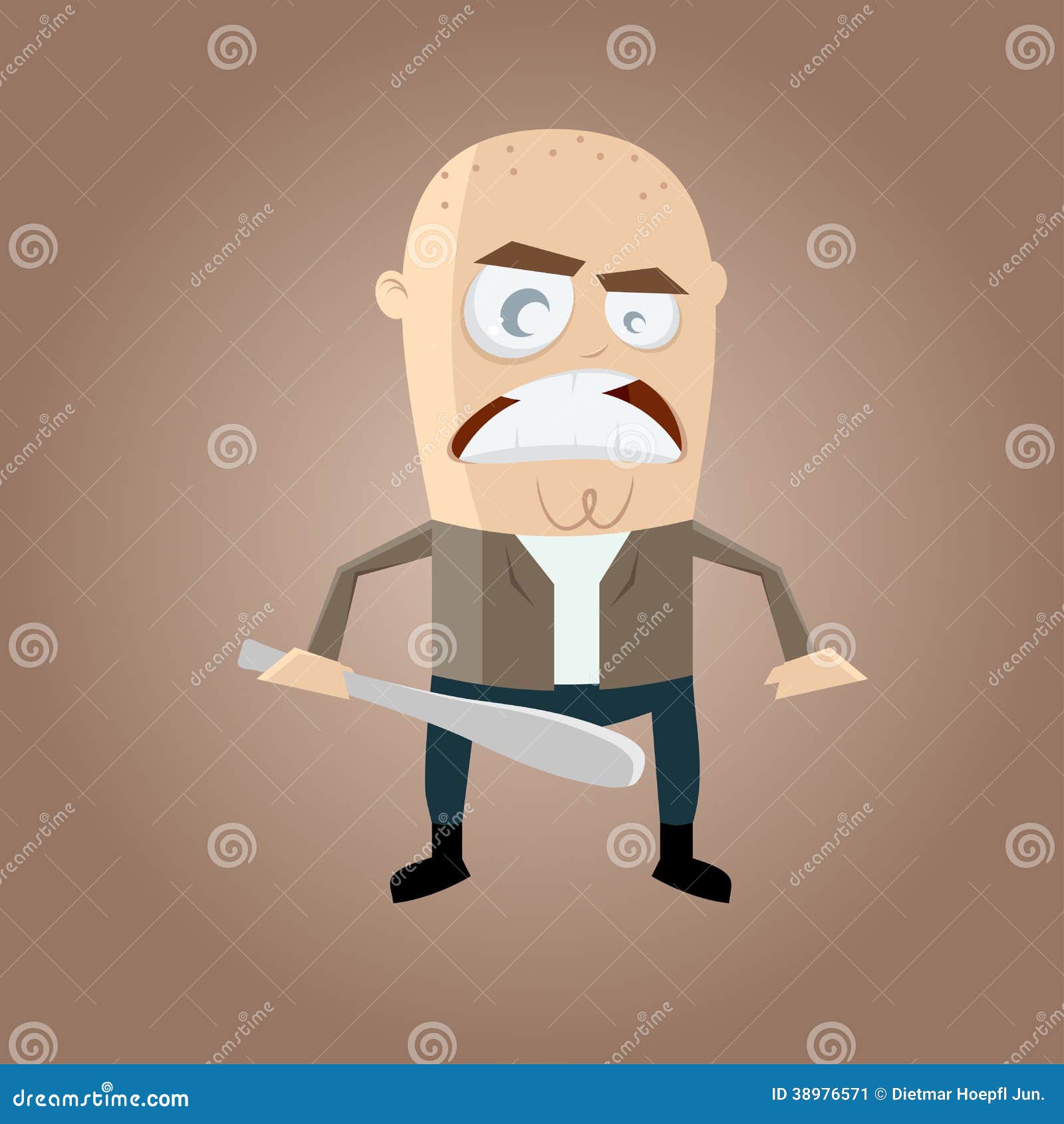 Angry hooligan cartoon stock vector. Illustration of humorous - 38976571
